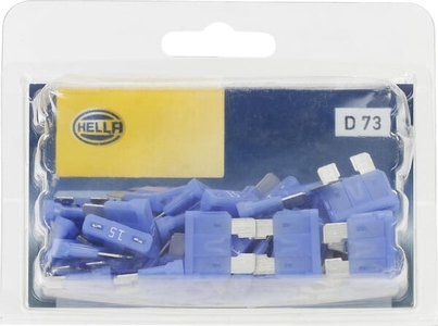 Fusible lame standard 32V 15A longueur 18,6mm bleu pack 50x Hella - Hella - 4082300193961